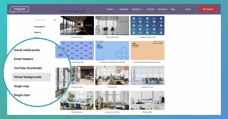 Create Zoom backgrounds for your online meetings | Infogram