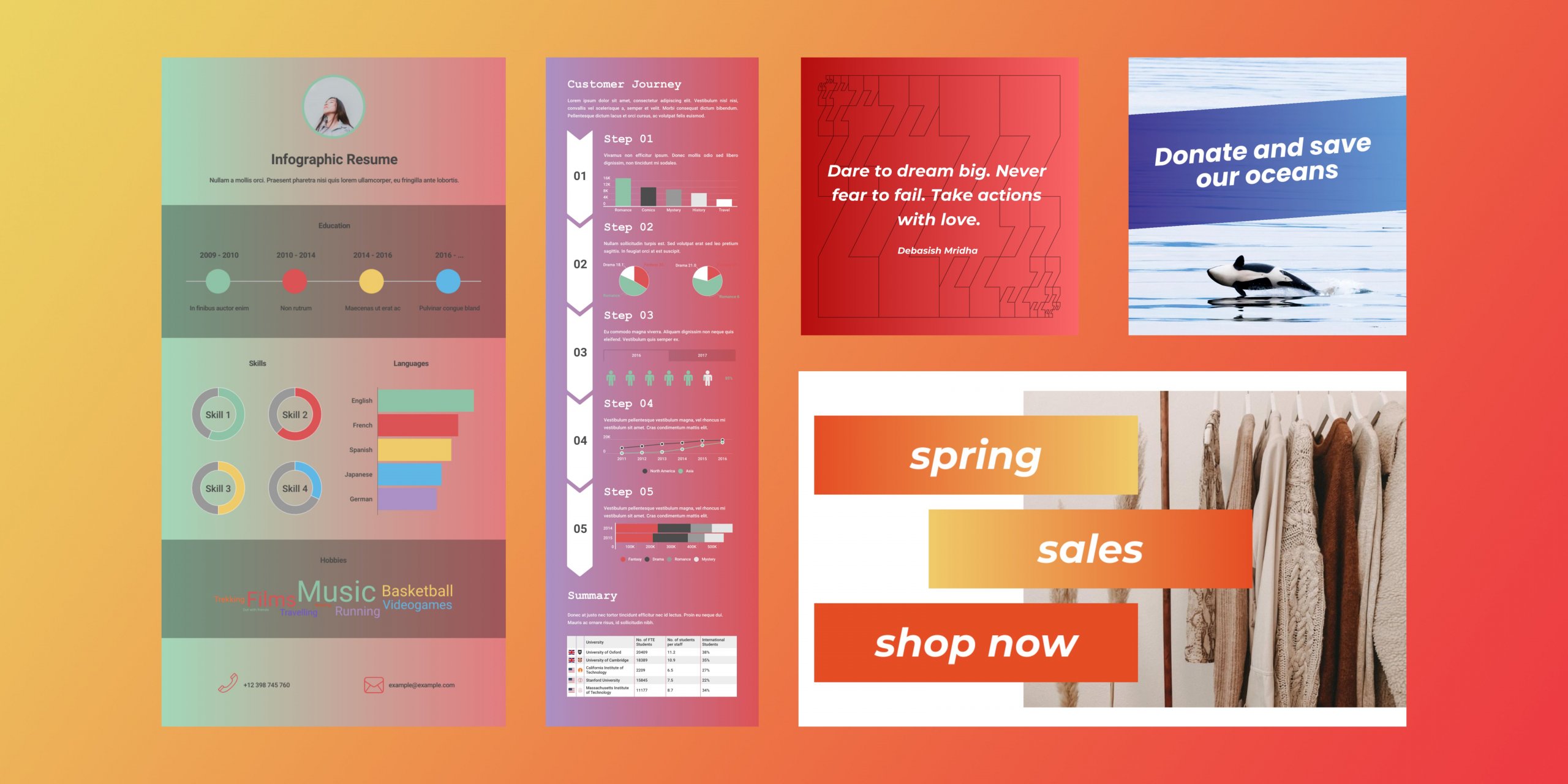 20+ Beautiful Color Gradient Examples | Infogram.com