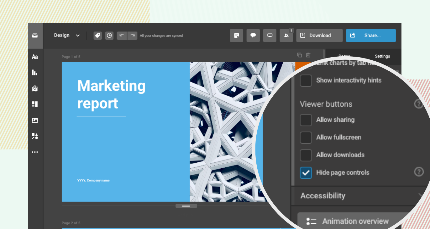 Hide Page Controls While Presenting | Infogram Hide Page Controls While Presenting | Infogram