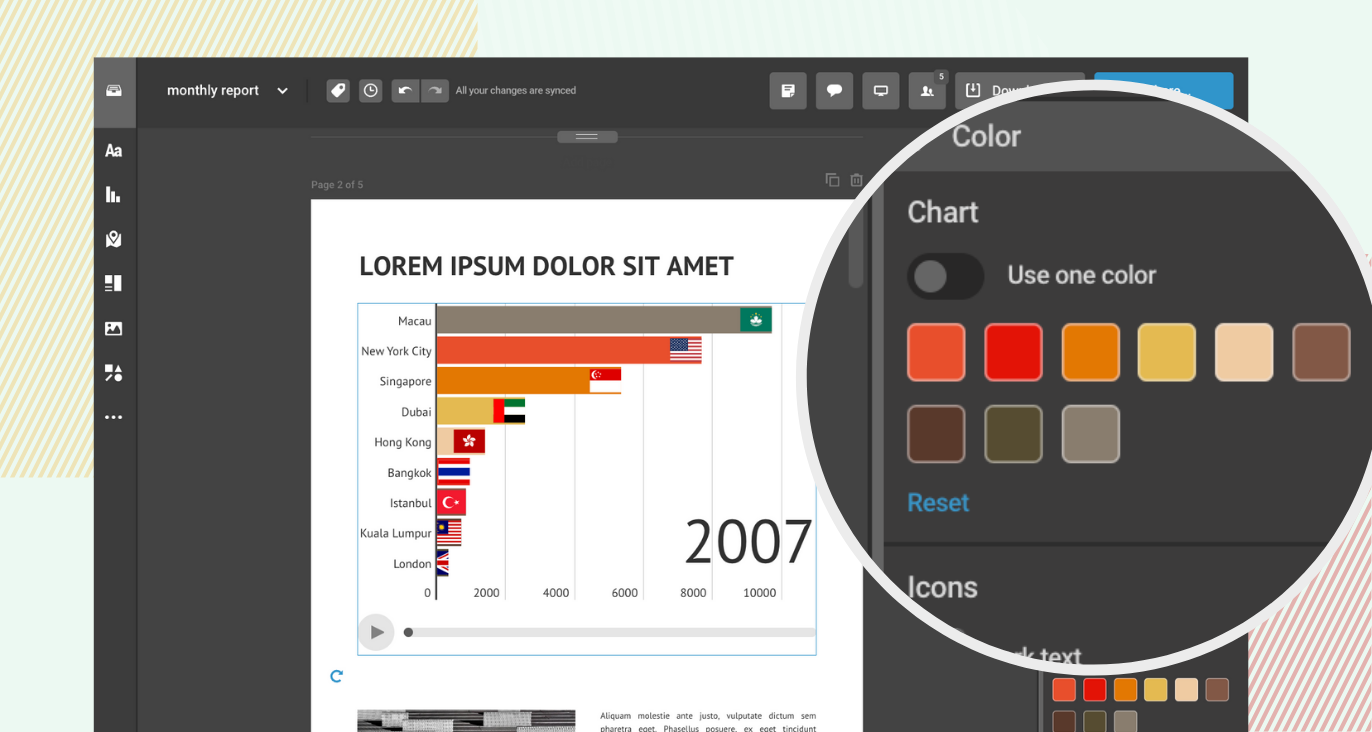 Introducing Color Customization for Racing Bar Charts | Infogram