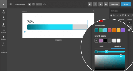 Gradient Colors for New Progress Charts | Infogram.com