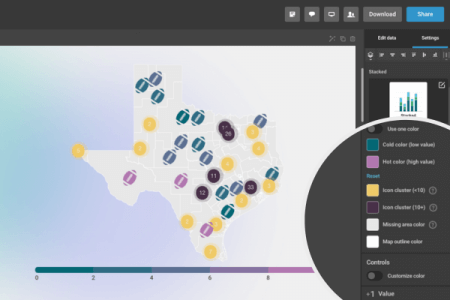 Customize Icon Map Cluster Colors | Infogram