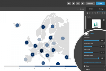 Control outline width in maps using icon mode | Infogram